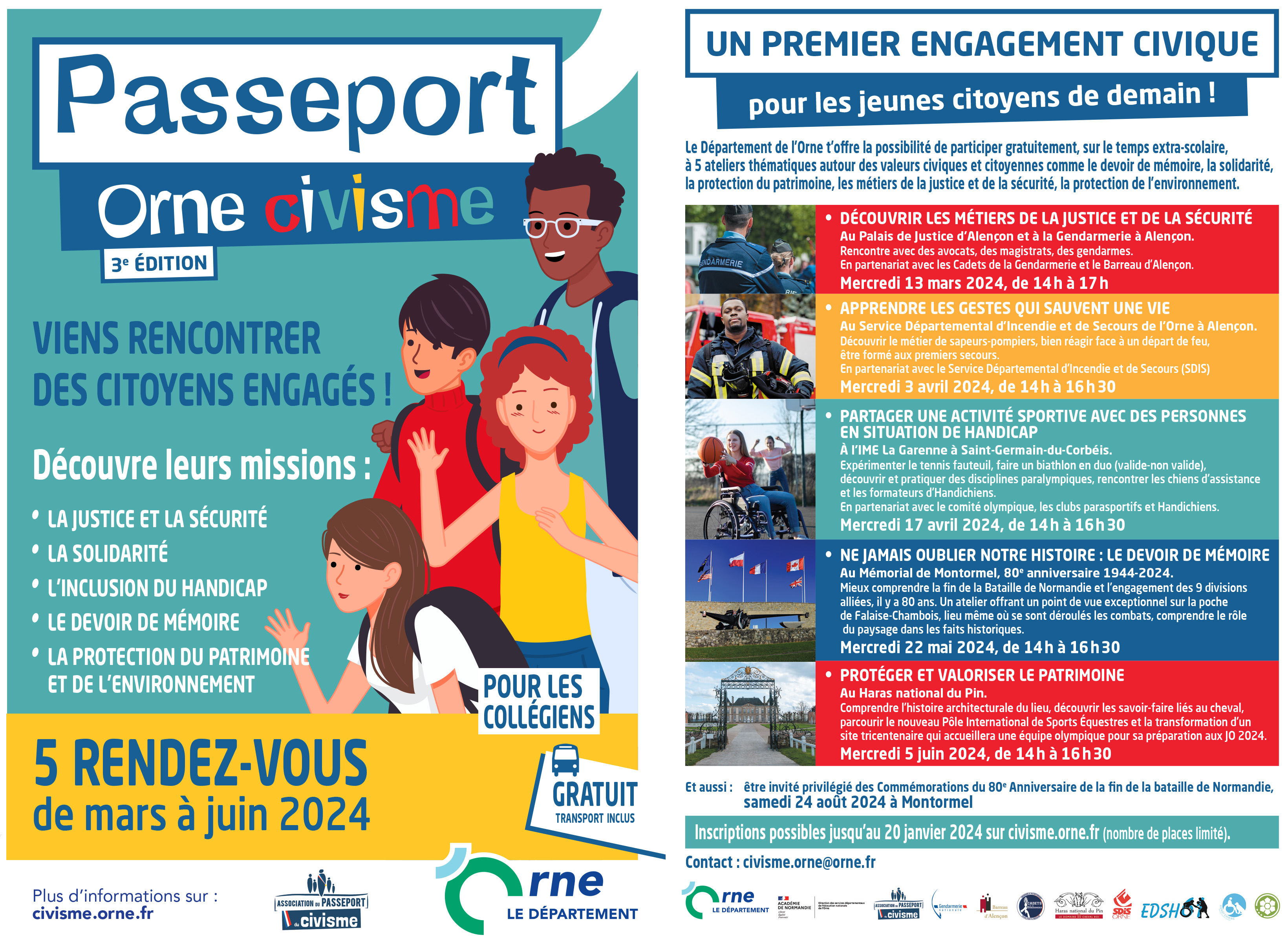 Passeport Orne Civisme | Conseil départemental de l'Orne